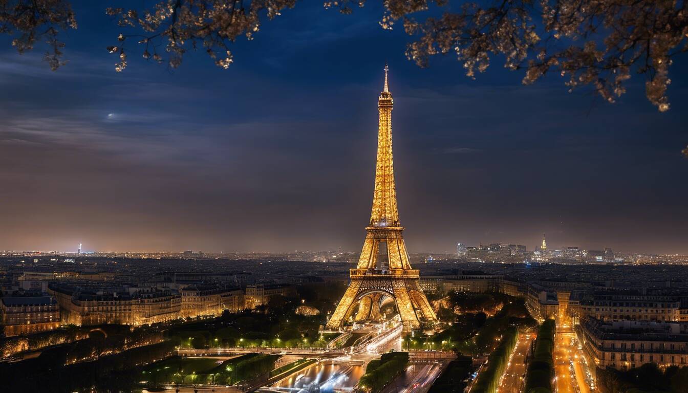 Experience the Illuminated City: Paris Landmarks at Night.